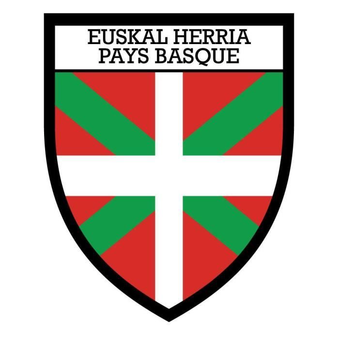 Blason Euskal Herria Pays Basque drapeau couleur autocollant sticker ...
