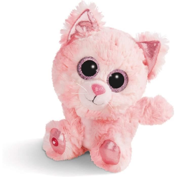 Peluche - NICI - Glubschis Chatte Dreamie - Fourrure rose et duveteuse ...