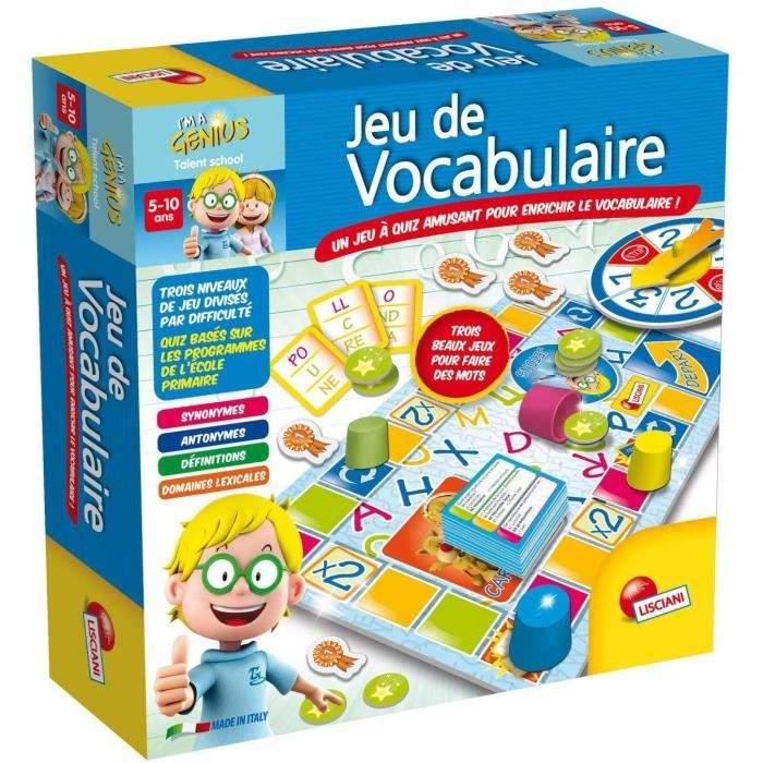 Lisciani Jeu De Vocabulaire I’M A Genius Talent School FR66230 3739 ...