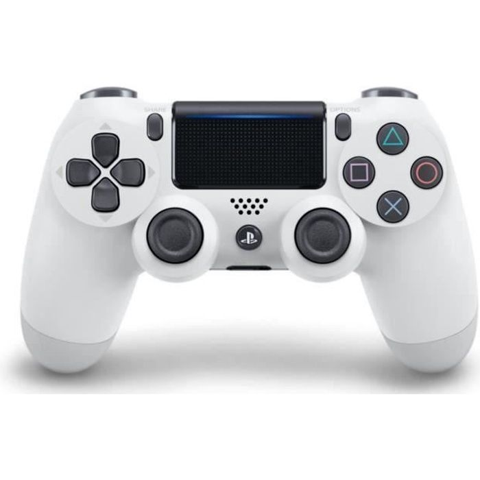 Manette PS4 DualShock 4.0 V2 Blanche/Glacier White - PlayStation ...