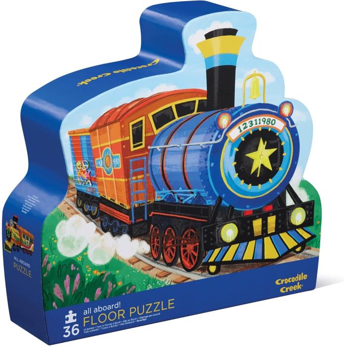 Puzzle Maxi Crocodile Creek - 36 pièces - Les trains (foil stamped ...