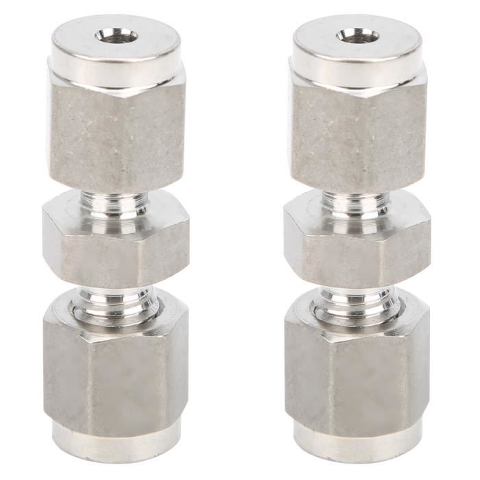 EJ.life Raccord à compression en acier inoxydable (1/8)2 Pièces Connecteur De Raccord De Tuyau ...