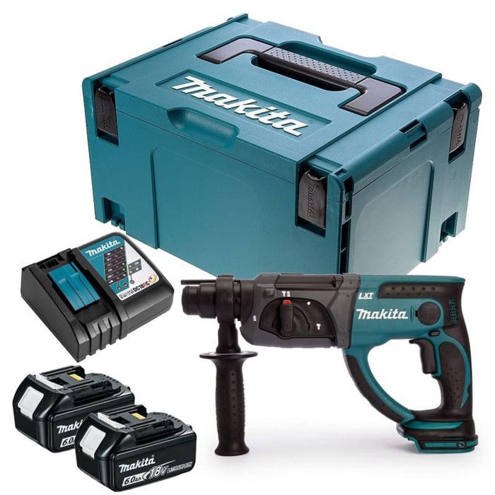 Perforateur burineur SDS-Plus 2J 18V LXT (2x6,0 Ah) en MAKPAC - MAKITA DHR202RGJ - Cdiscount ...