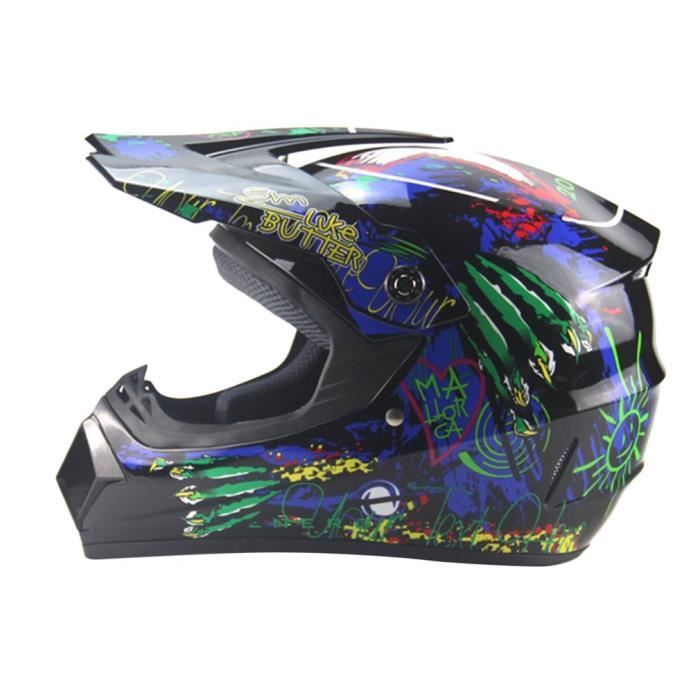 Casque de moto en ABS léger et résistant aux chocs noir mat 5 L Parfait ...