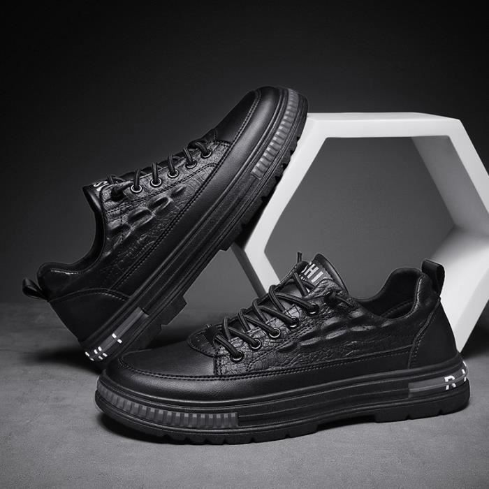 BASKET Homme - KJEHOME - Baskets de couleur unie à la mode quotidienne ...