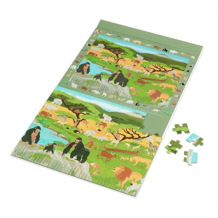 Puzzle Magnétique - SCRATCH - 2 En 1 - Jeu Découverte - Savane - Moins ...
