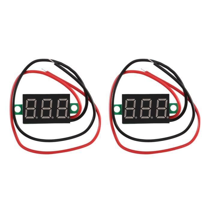 2X Digital Voltmetre Voltage DC 3-17V-3-30V LED Numerique Pr Voiture ...
