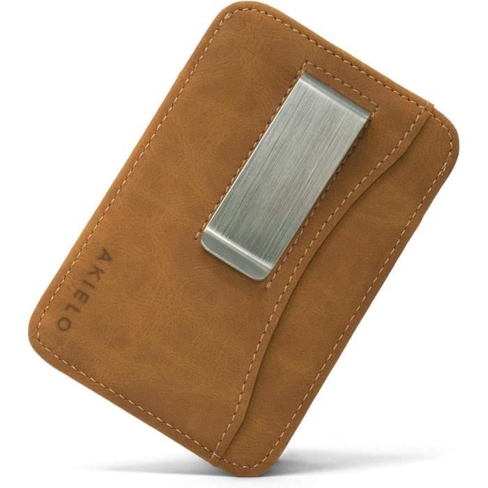 Akielo – Porte Cartes Compact Avec Rfid Blocage – Homme Minimaliste ...