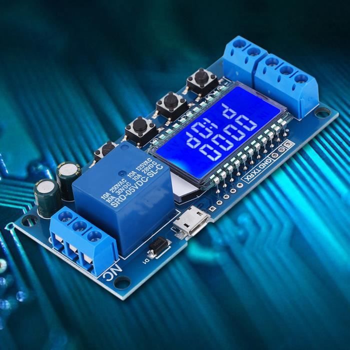 Module de relais temporisé - VBESTLIFE - 5V 12V 24V - Écran LCD ...