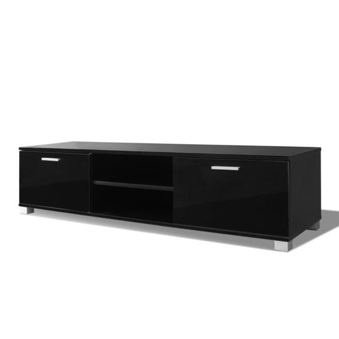 VidaXL Meuble TV à haute brillance Noir 140 x 40,3 x 34,7 cm ...