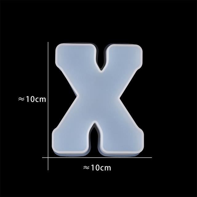 Moule en siliconeX-White--Moule Alphabet En Silicone, Lettres ...