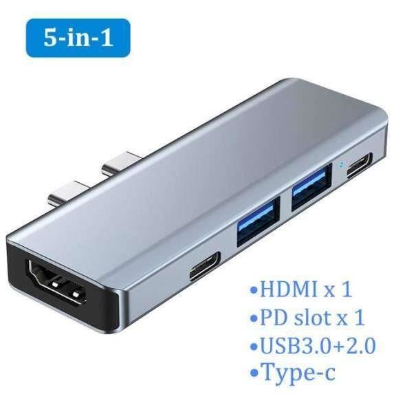 GP00734-HUB USB C vers HDMI 4K. adaptateur VGA RJ45 avec prise PD TF SD 3.5mm. Station d'accueil ...