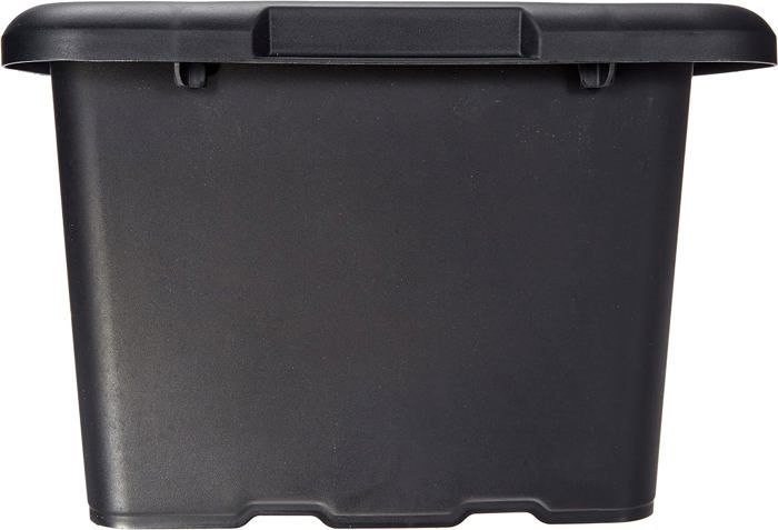 Bac de rangement empilable et superposable - Noir - Contenance 15 ...