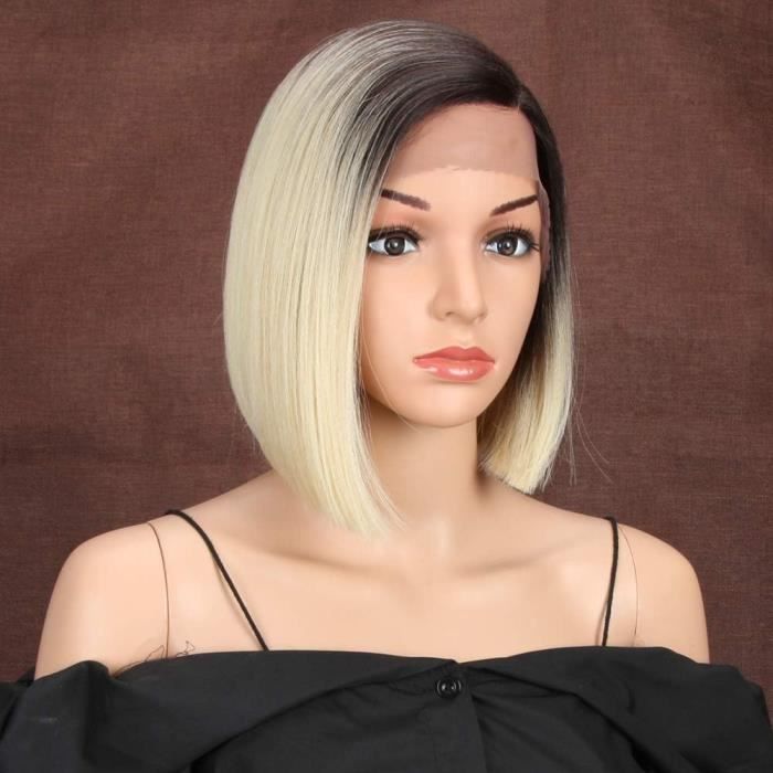 Perruques Lace Front Wigs Droite Synthetique 9\U201C-22Cm Perruque ...