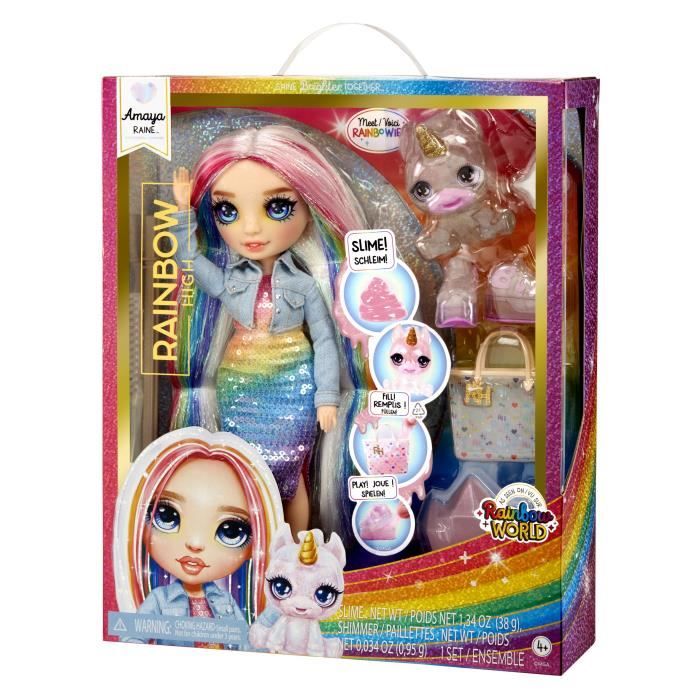 Rainbow High Poupée Mannequin avec Kit de Slime et Animal de Compagnie - Amaya (Rainbow ...