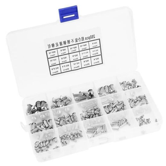 Rivet solide Ensemble d\\'assortiment de rivets solides à tige moletée ...