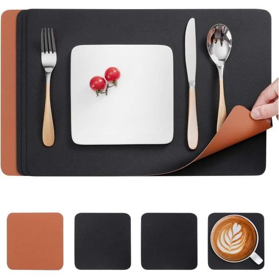 Set de Table, Set Table et sou -Verre en Set de Table Antidérapant ...