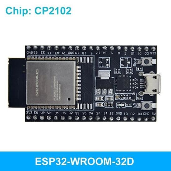 Circuits intégrés,ESP32-WROOM-32D--Carte De Développement Dual Core Esp32, 1 Pièce, Wifi Et ...