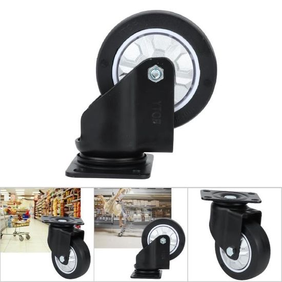 Roue de chariot Support en acier au manganèse Roulettes à roulement de ...