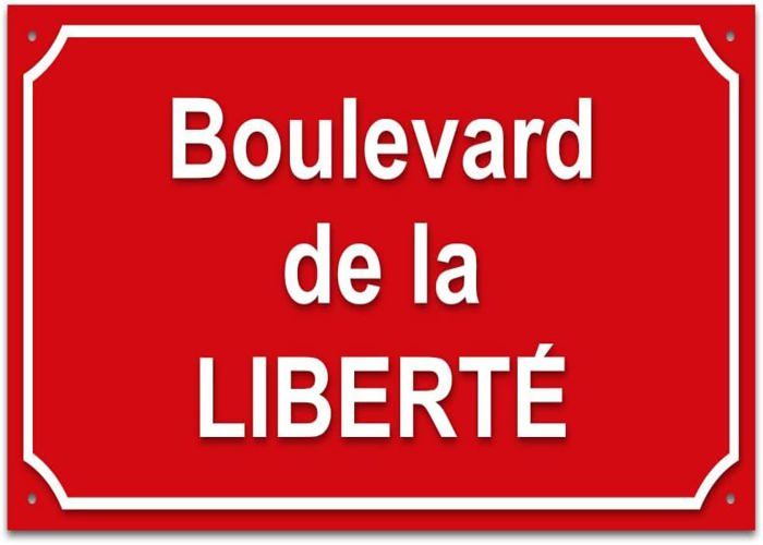 Plaque De Rue En Aluminium 15Mm Visser Avec Lettrage En Plexi ...