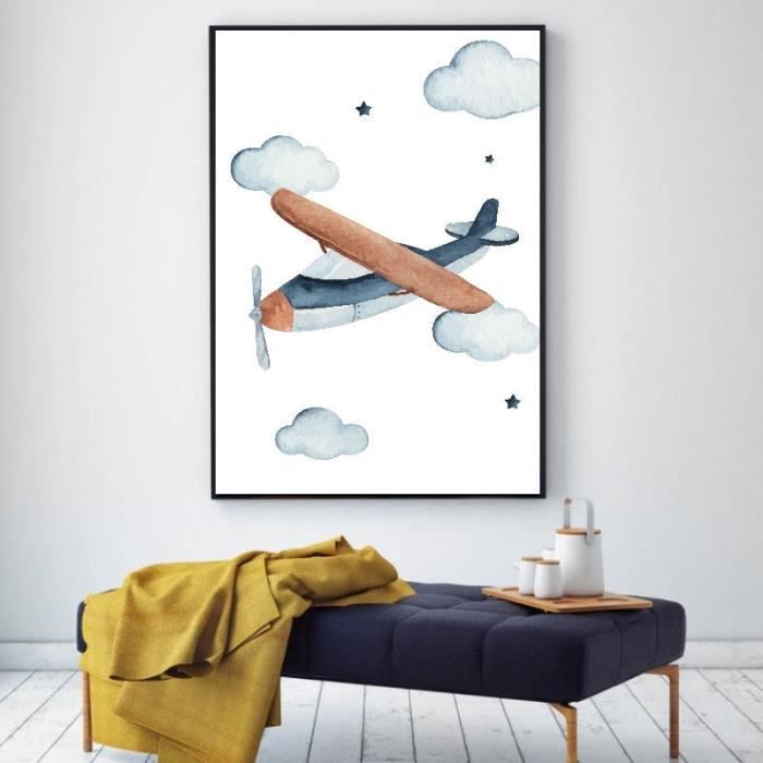 Affiche Décorative - Delta Plane - 30x42cm - Toile Premium - Décoration ...