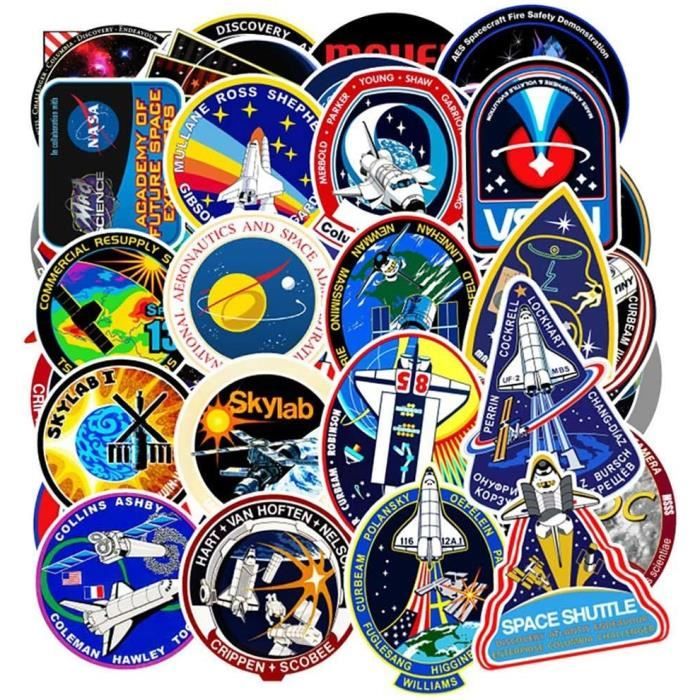 Outer Space Shuttle Graffiti Stickers Diy Car Bike Travel Luggage Phone ...
