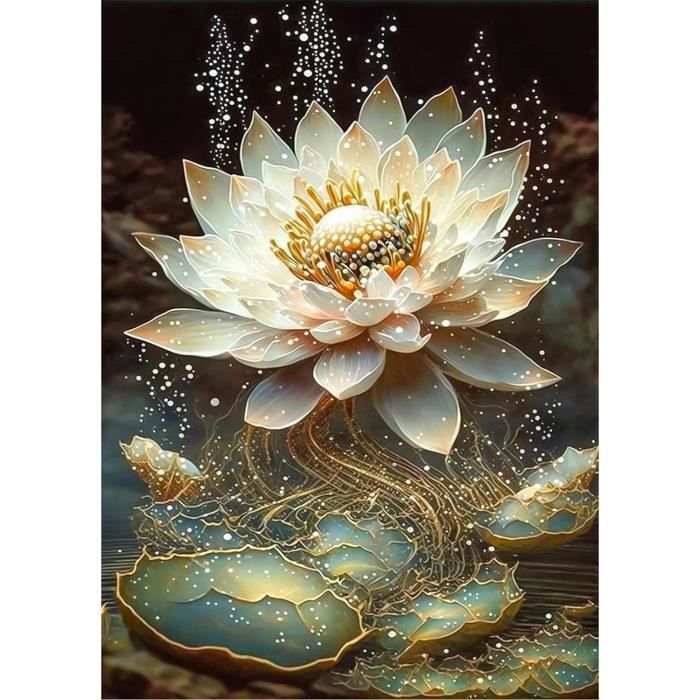 Diamond Painting Complet, Lotus Étincelant Diamond Painting Kits ...