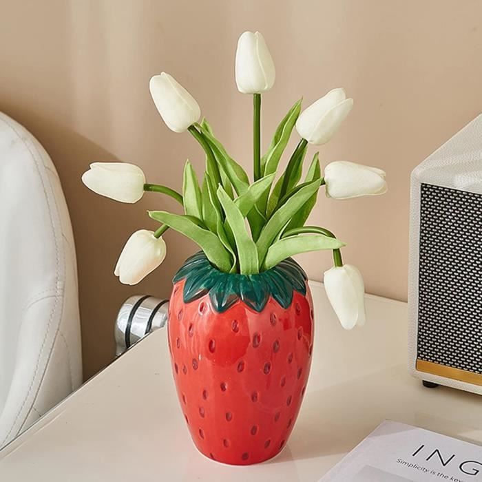 Vase à fraises d'inspiration vintage - Joli pot de fleurs en forme de ...
