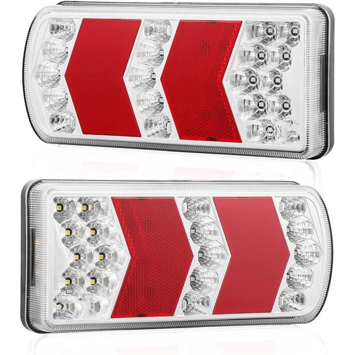 Feux Arrière Remorques Led 12-24v, Marque E4,7Fonctions,2pcs ...