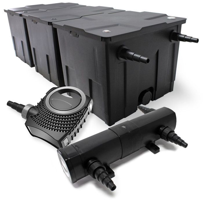 Kit de Filtration de Bassin Bio 90000l 80W - SunSun - 54460 - Noir ...