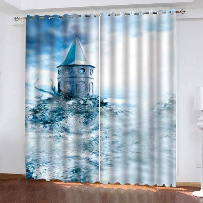 Rideau occultant à œillets Maison de l'île Oeillets Salon Cuisine ...