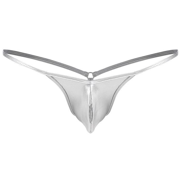 YONGHS String Homme Sexy Métallique Brillant G-string T-back Tanga ...