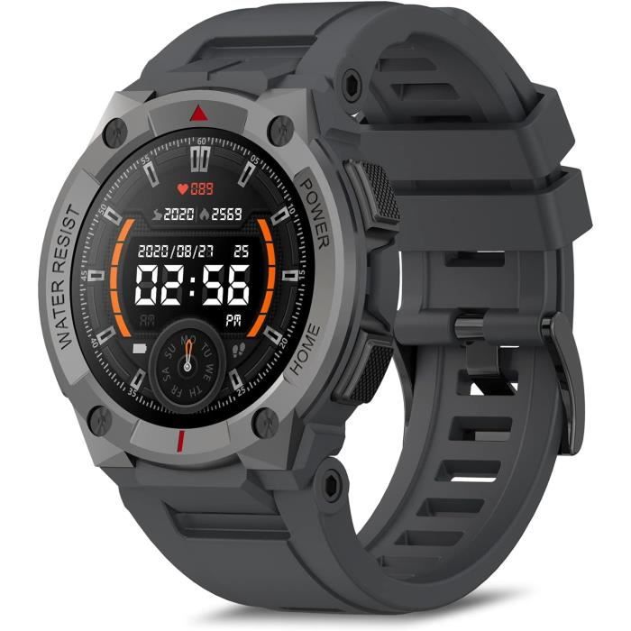 Montre Connectée Smartwatch Militaire Pour Hommes 1.3" Passer Et ...