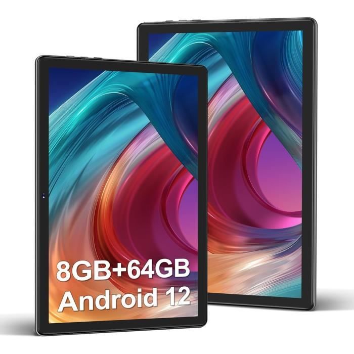 Tablette Android 12 Avec 5G Wi-Fi, 8Go Ram + 64Go Rom(1 To Extensible ...