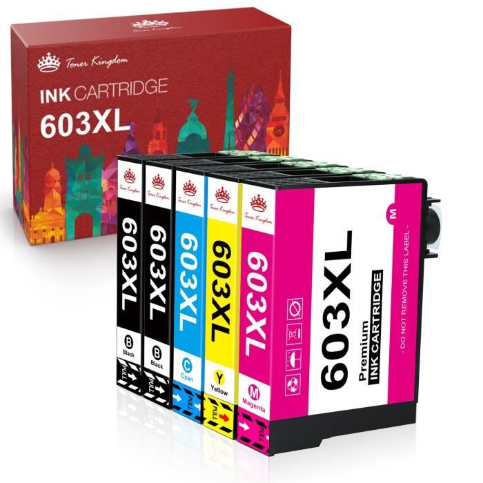 TONER KINGDOM 603XL 5x Cartouches d'encre pour Epson 603 XL Compatible ...