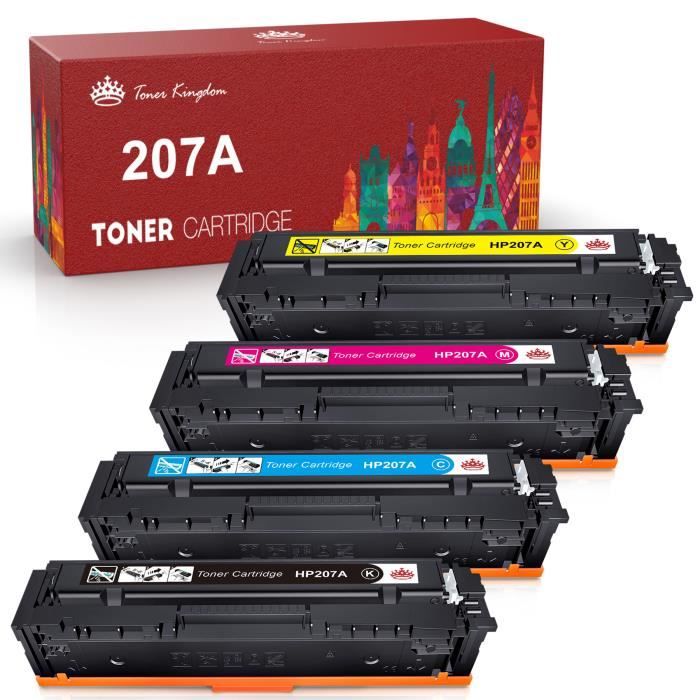 207A Cartouche de Toner(Pas de Puce)Compatibles pour HP W2210A W2211A ...