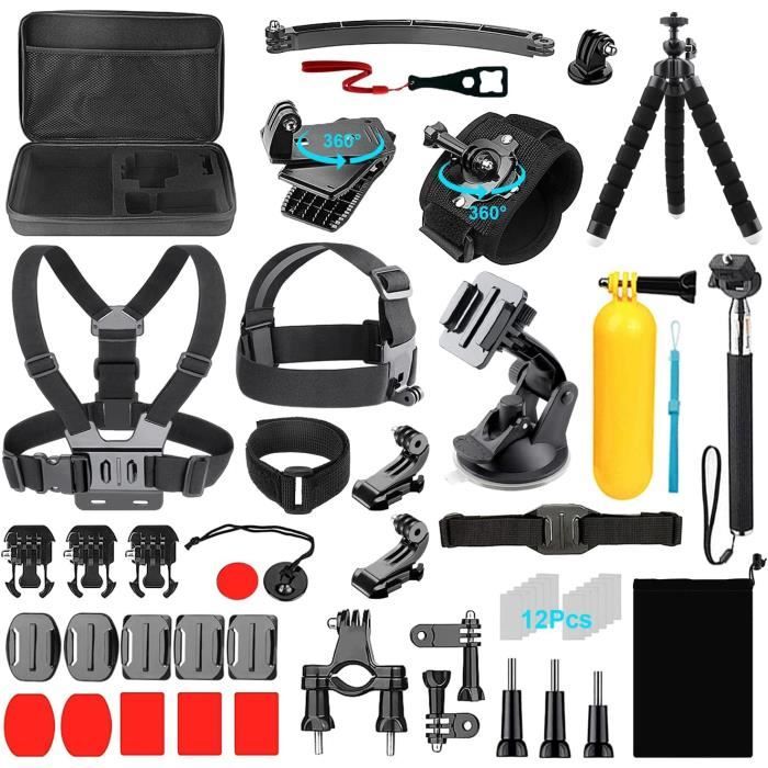 Accessoires Pour Caméra D'Action Gopro, 50-In-1 Accessoires Pour Caméra ...
