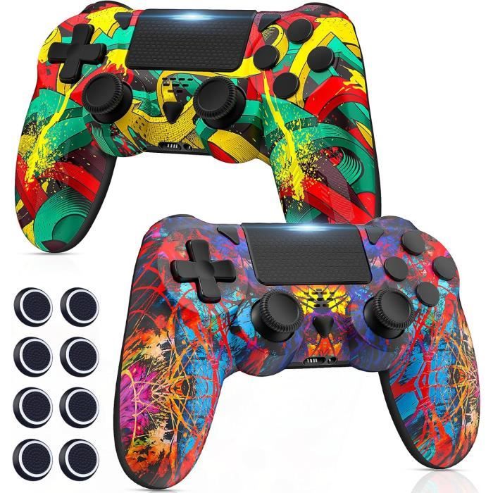 Lot De 2 Manettes Sans Fil Pour Manette De Jeu Ps 4 Avec Barres ...