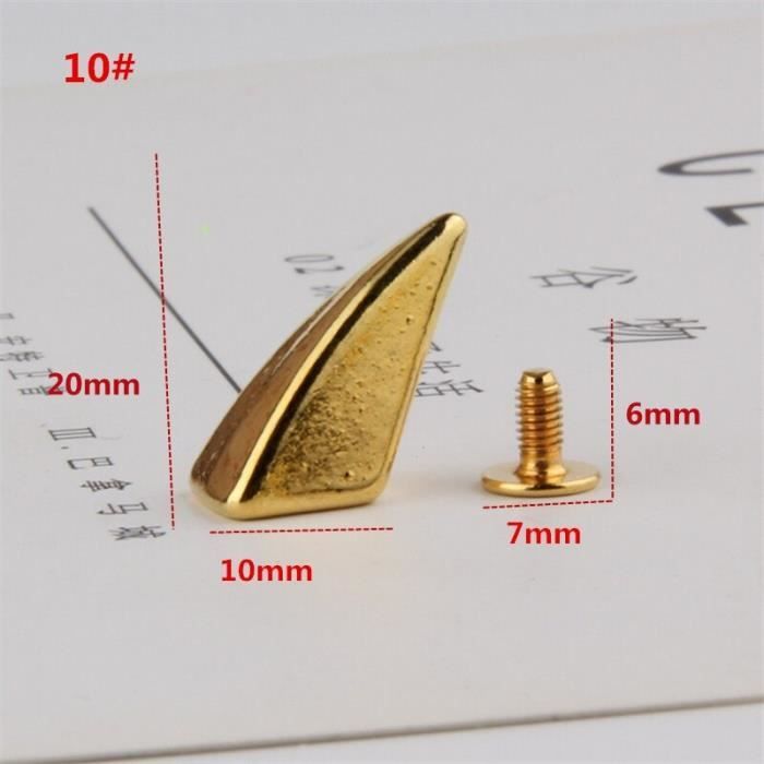 RIVET,(10x20mm) 10sets--Clous à vis en métal doré, toutes sortes de ...