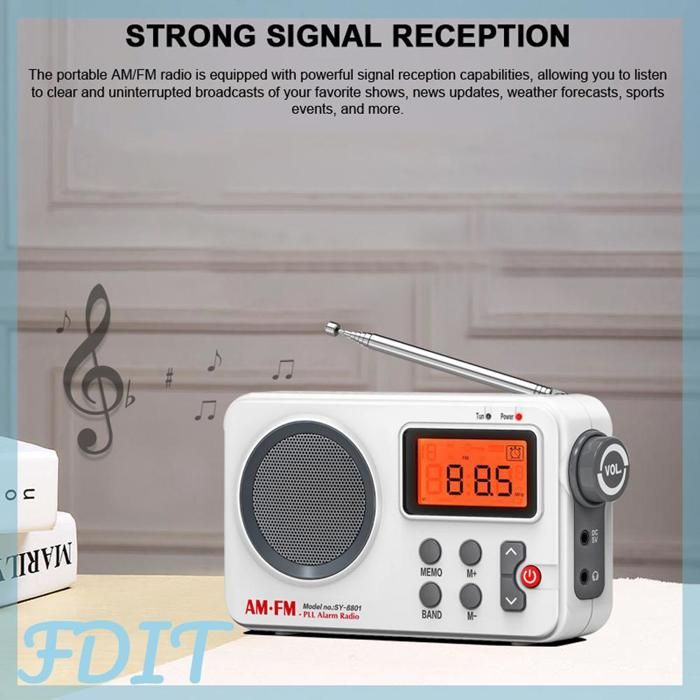 GOTOTOP Radio portable Radio AM/FM portable avec écran LCD, radio ...