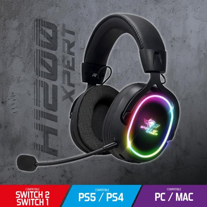 Casque Gamer - SPIRIT OF GAMER - H1200 - RGB - 7.1 Surround - 120 ...