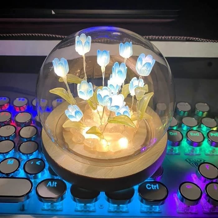 Veilleuse Tulipe Bricolage Lampe De Chevet Avec Lumières Led Lampe ...