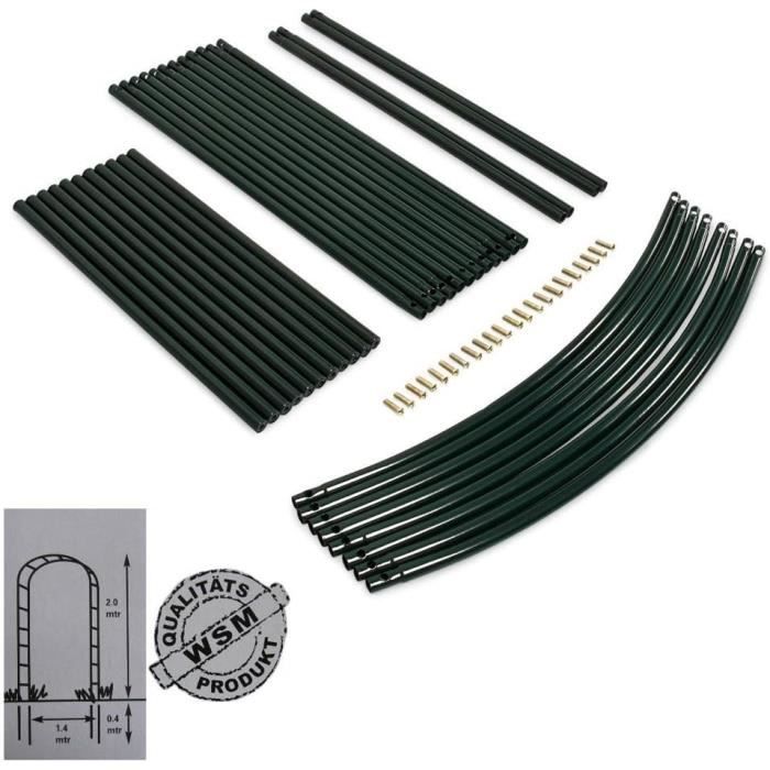 BAKAJI Arche de jardin Support pour roses plantes grimpantes en métal ...