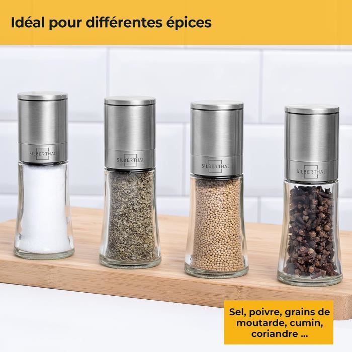 SILBERTHAL Set Moulins A Sel Et A Poivre Manuel 2 pièces – Taille De La ...
