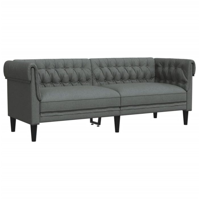 VidaXL Ensemble de canapés 3 pcs gris foncé tissu, canapé, siège de ...