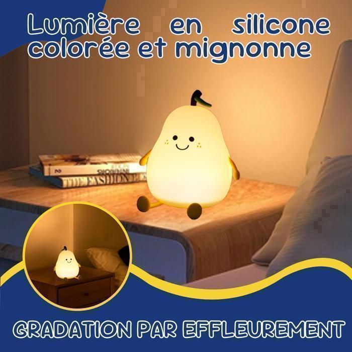 Veilleuse Bébé Rechargeable - Silicone Lampe de Chevet Tactile Pour ...
