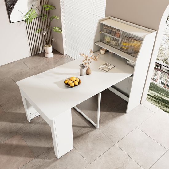 Nouvelle table à manger extensible épaissie design moderne, L52 132.5 * b80 * h76cm, table ...