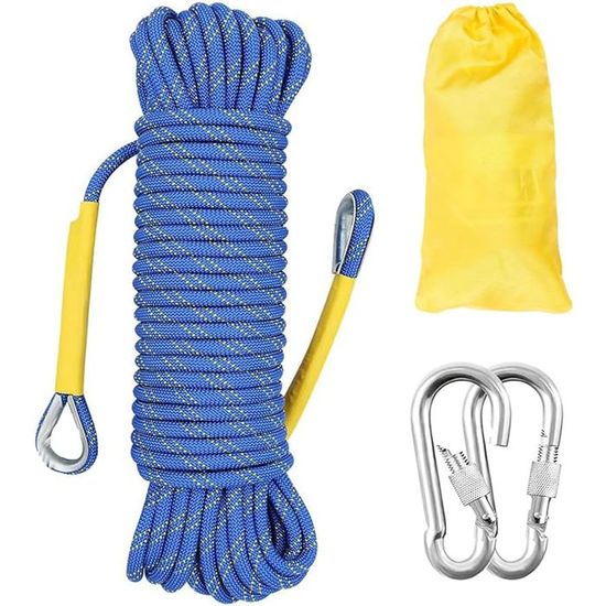 Cor esca 12mm Cor Statique 20m Cordon quipement Cor vacuation avec 2 ...