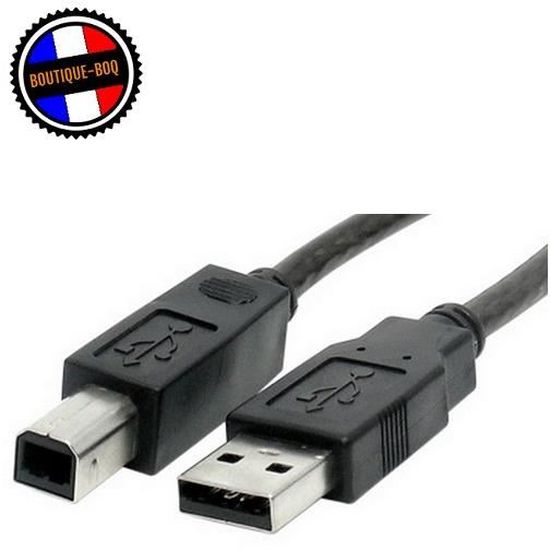 Câble USB 2 Mètres Pour Imprimante CANON MG550 MG2550 PIXMA MX525 ...
