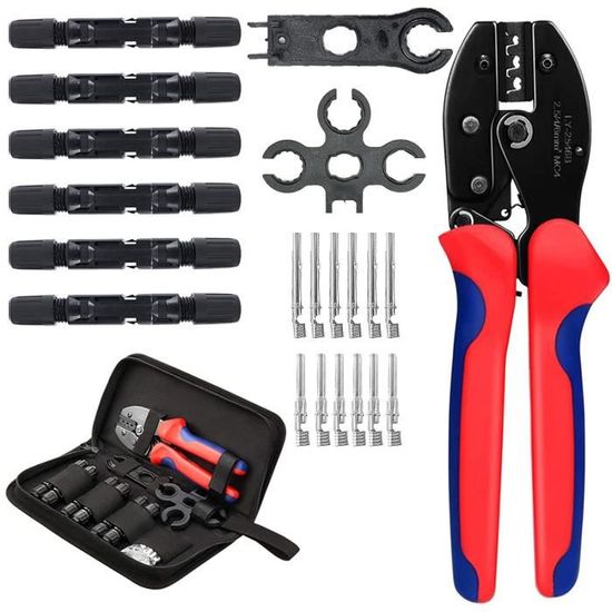 Outils de Sertissage Solaires pour Câble PV de Panneau Solaire 2.5-4-6mm², 6 paires de ...